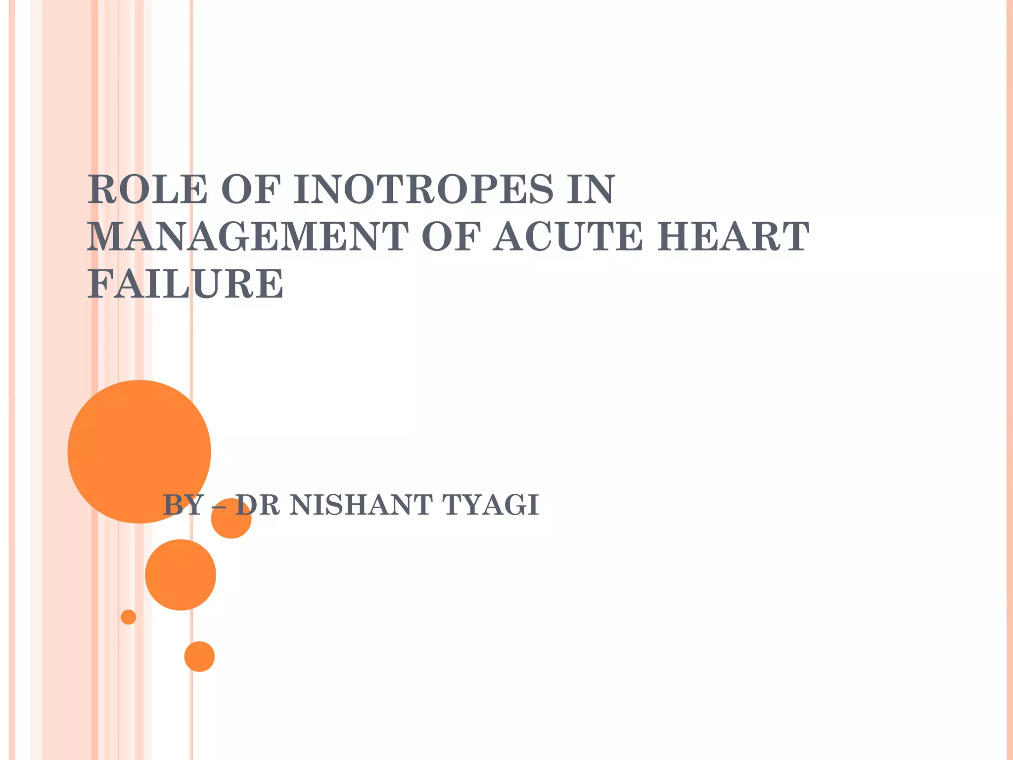 Inotropes in heart failure | PPT