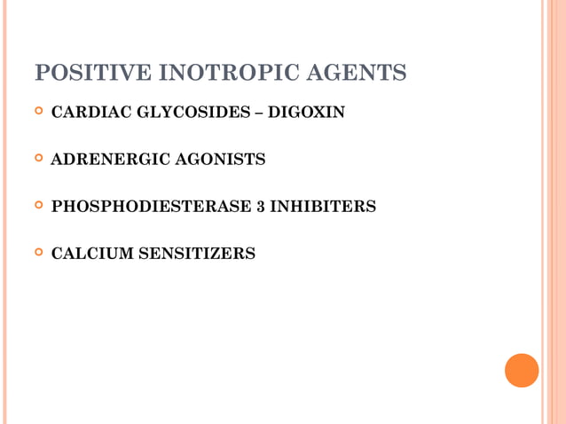 Inotropes in heart failure | PPT