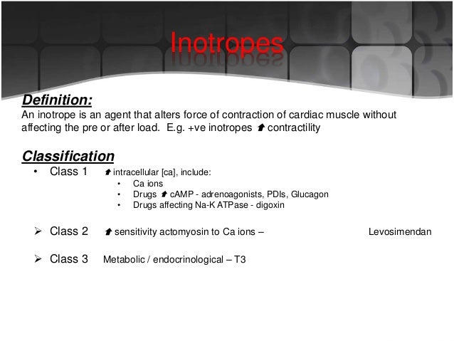 Inotropes + vasopressors