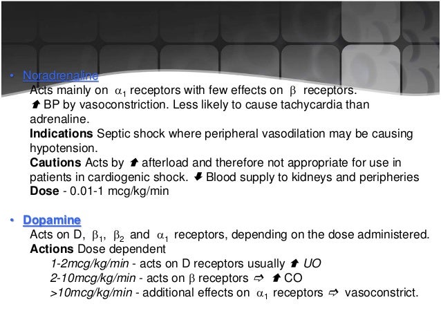 Inotropes + vasopressors