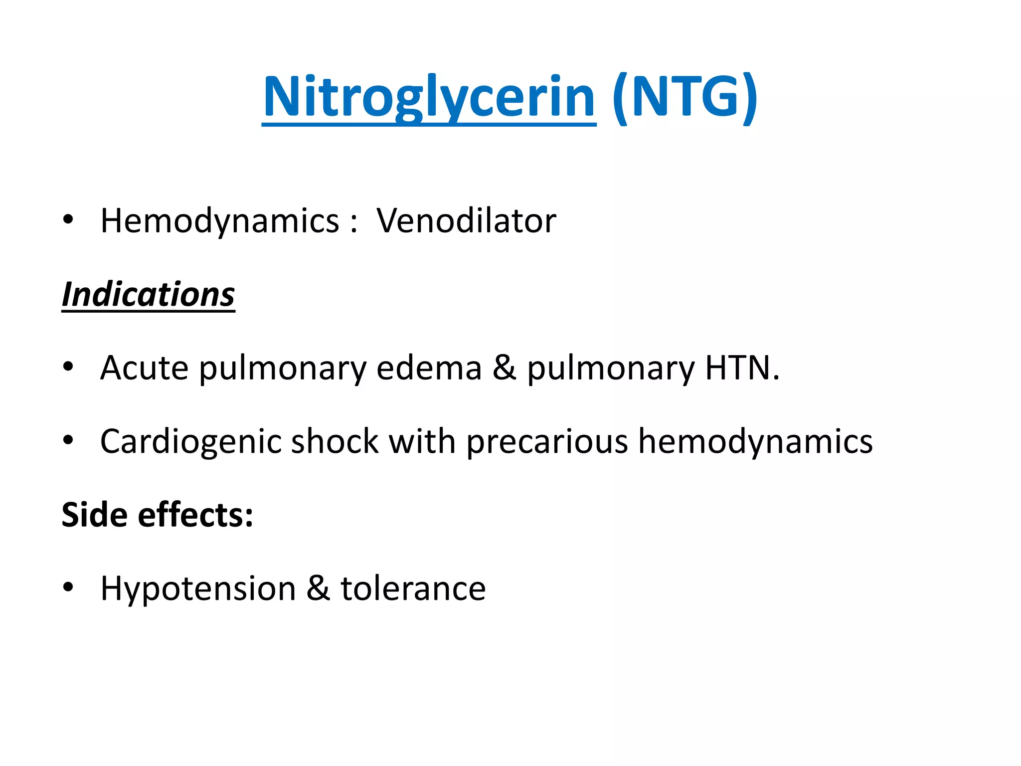 Inotropes & vasoactive agents | PPTX