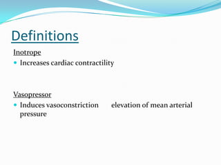 Inotropes & vasopressors | PPSX