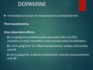 Inotropes and vasopressors | PPTX