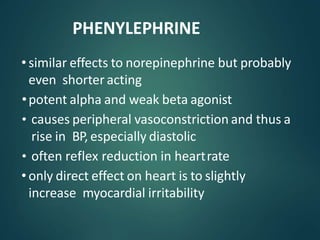 Inotropes and vasopressors | PPTX