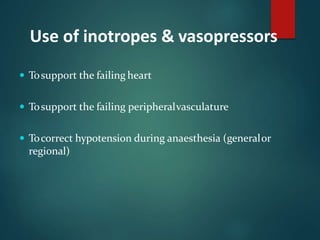 Inotropes and vasopressors | PPTX