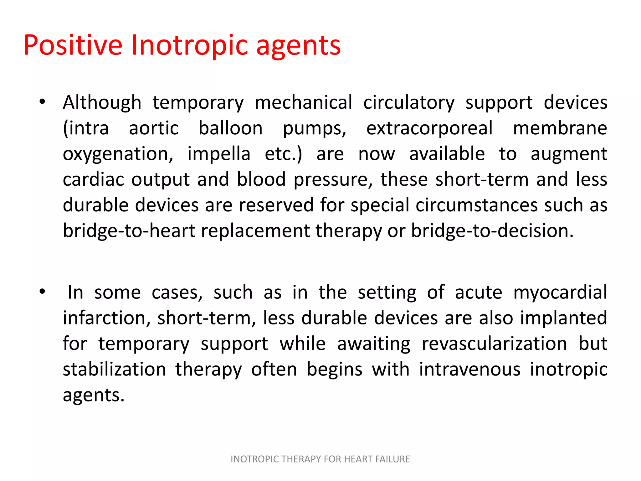 Inotropic therapy for heart failure | PPTX
