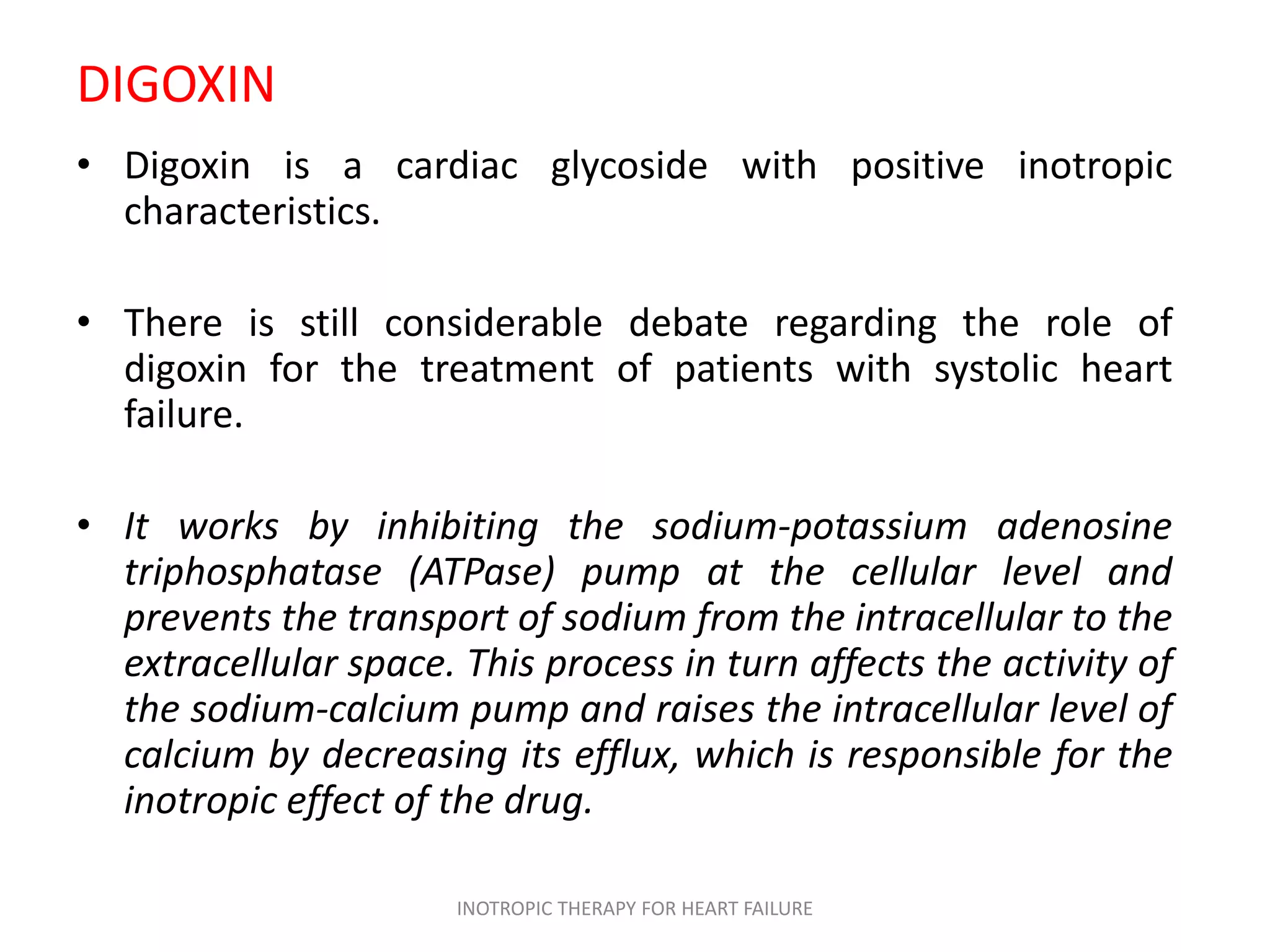 Inotropic therapy for heart failure | PPTX