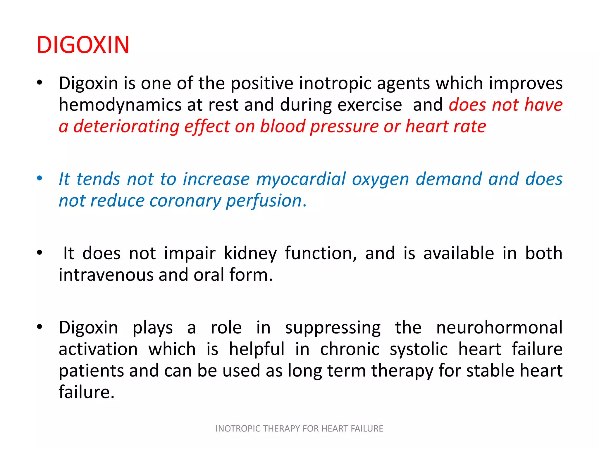 Inotropic therapy for heart failure | PPTX