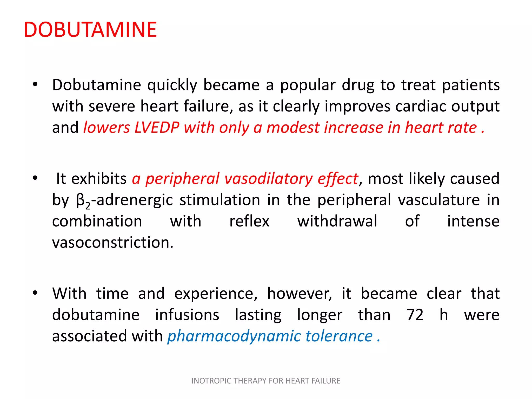 Inotropic therapy for heart failure | PPTX