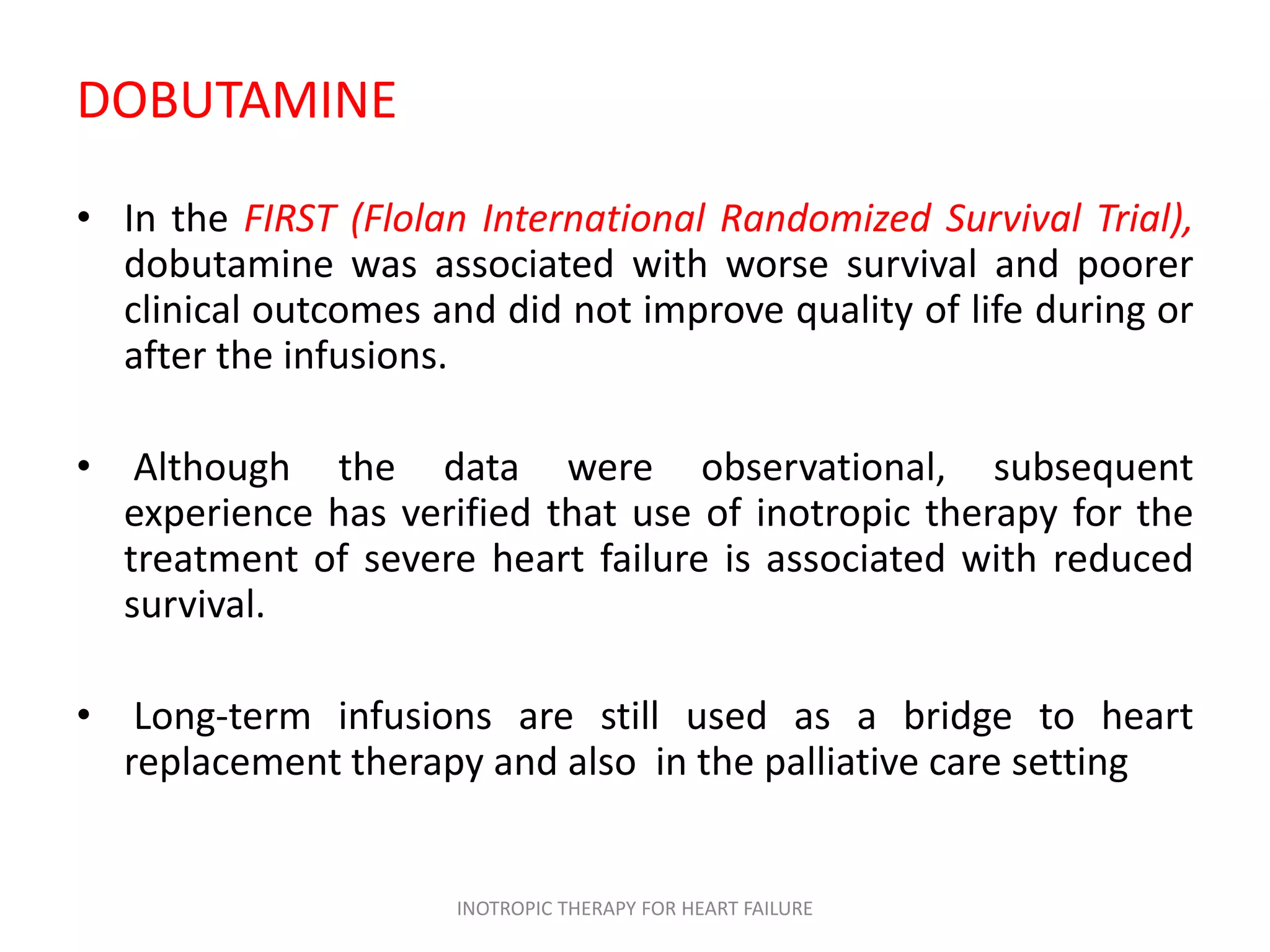 Inotropic therapy for heart failure | PPTX