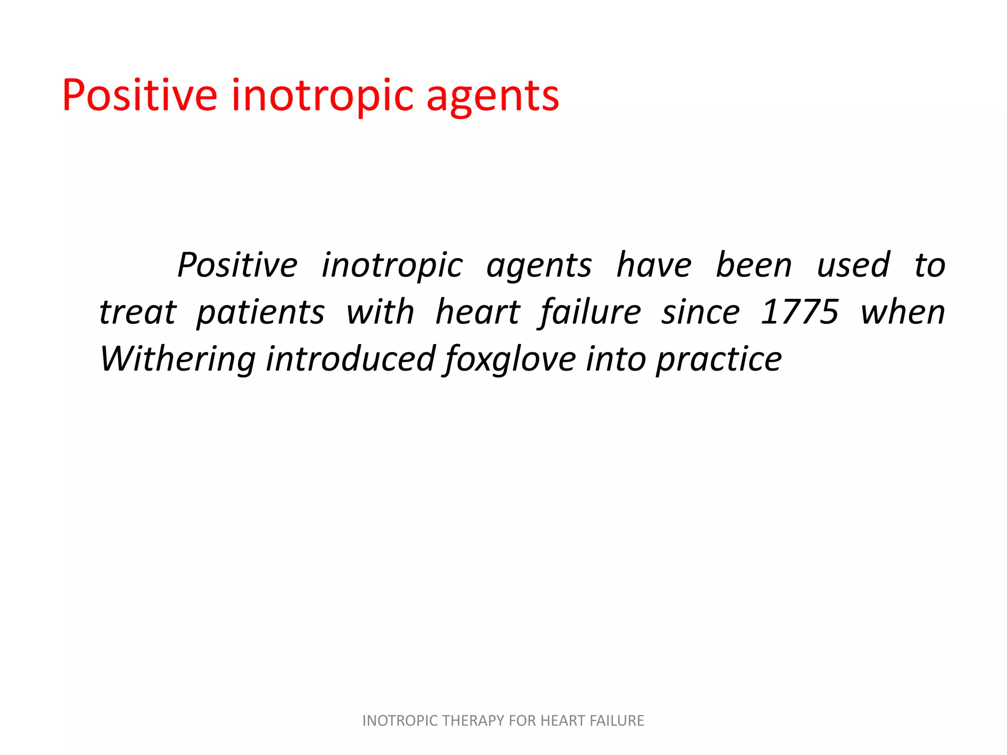 Inotropic therapy for heart failure | PPTX