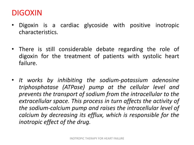 Inotropic therapy for heart failure | PPTX