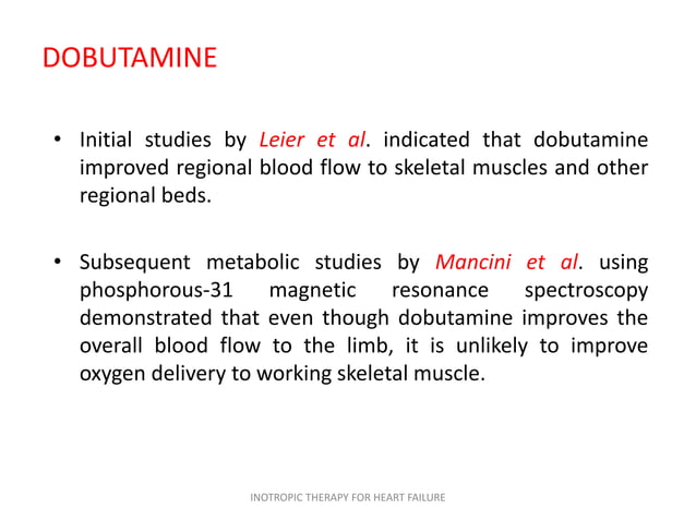 Inotropic therapy for heart failure | PPTX