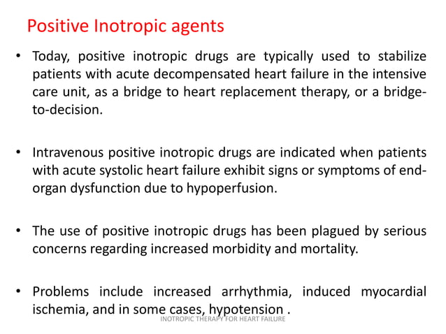 Inotropic therapy for heart failure | PPTX