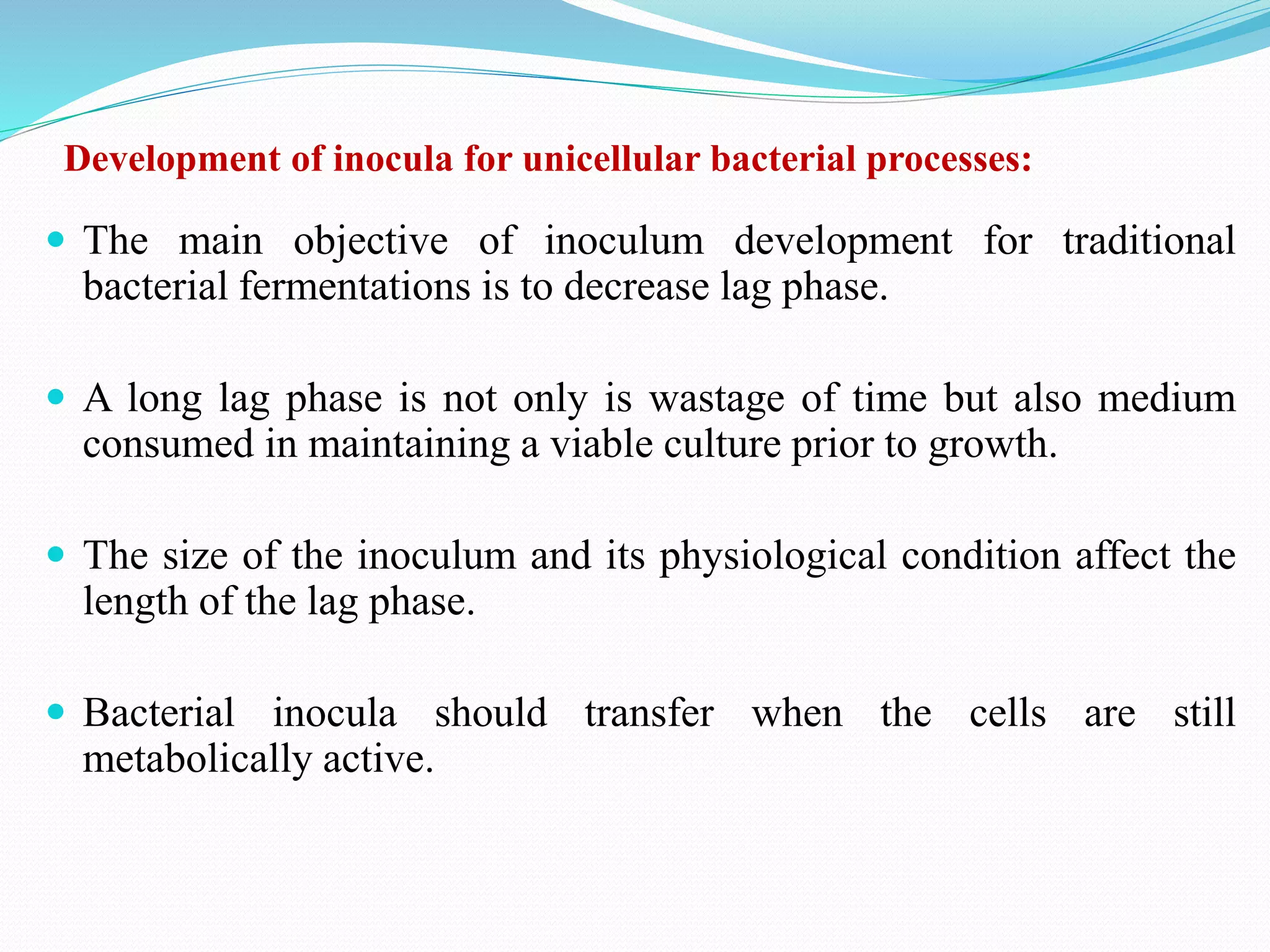 Types of fermentation and Inoculam build up | PPTX