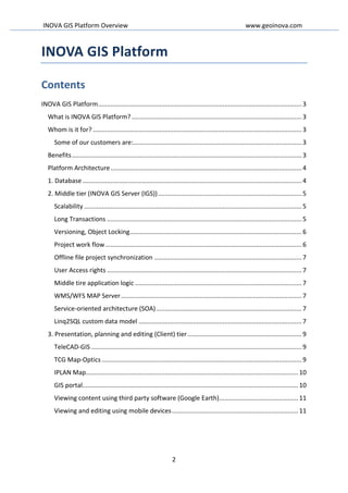 INOVA GIS Platform | PDF