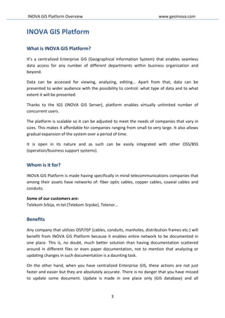 INOVA GIS Platform | PDF