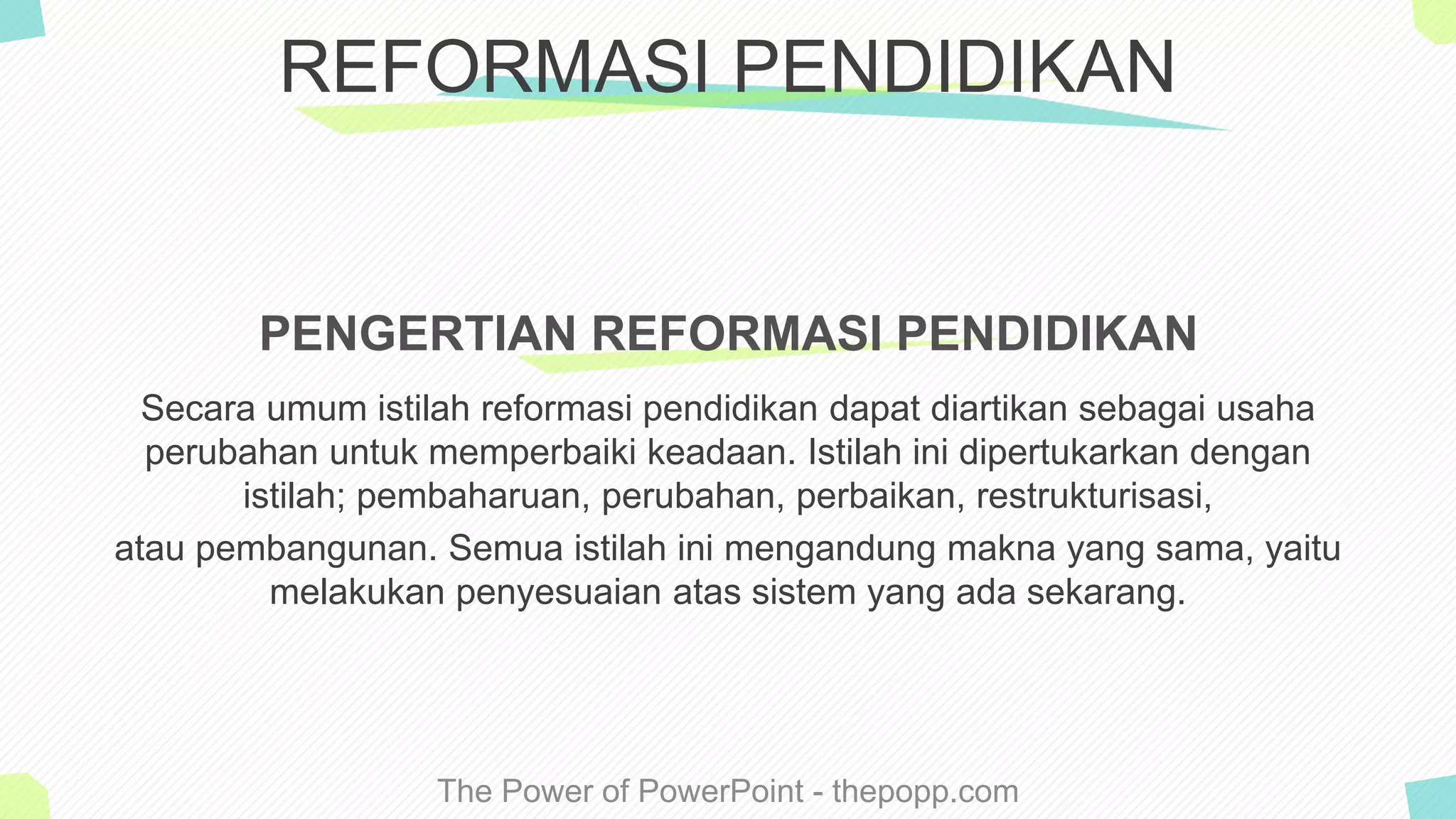 PPT INOVASI DAN REFORMASI PENDIDIKAN | PPTX
