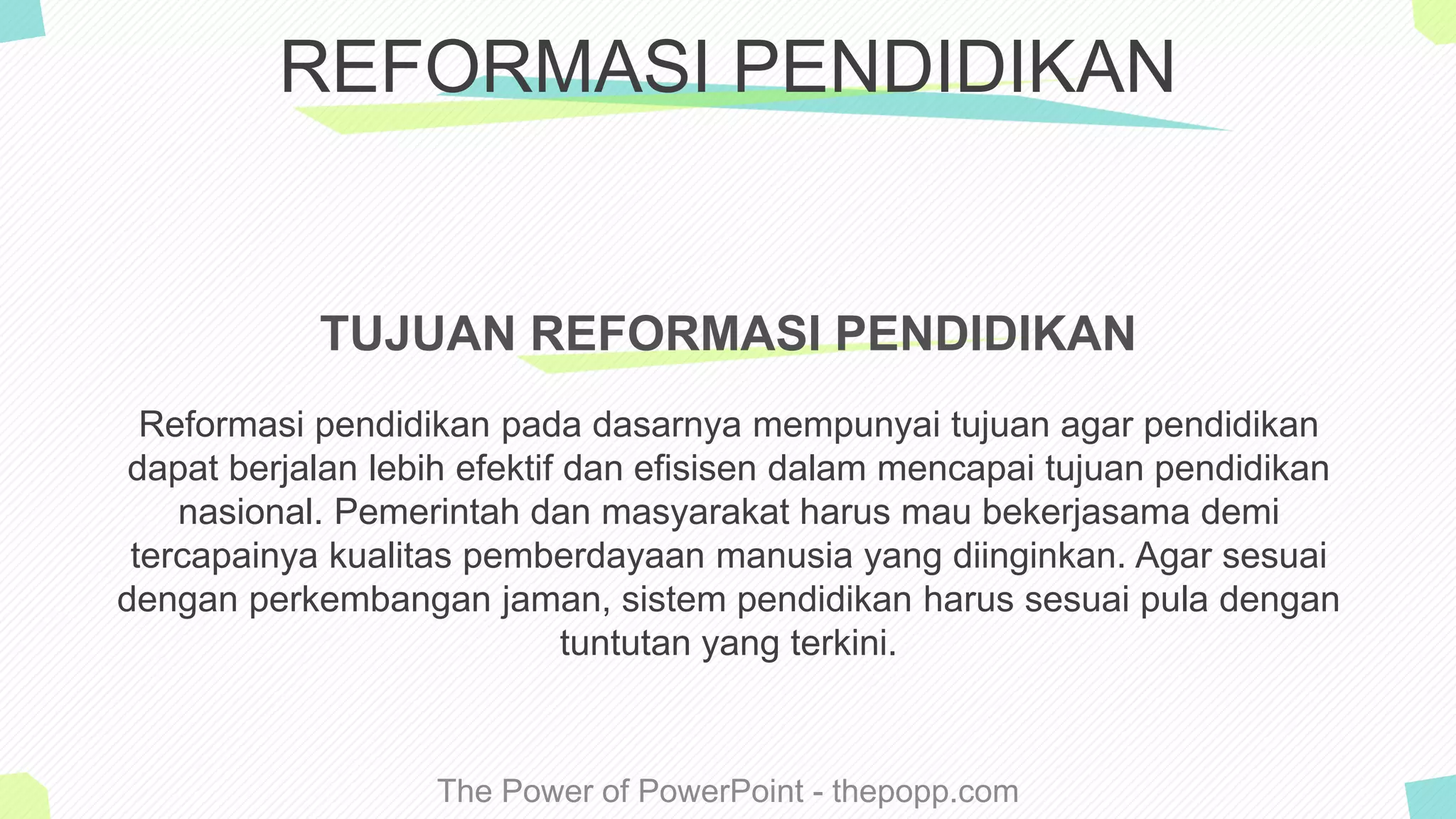PPT INOVASI DAN REFORMASI PENDIDIKAN | PPTX