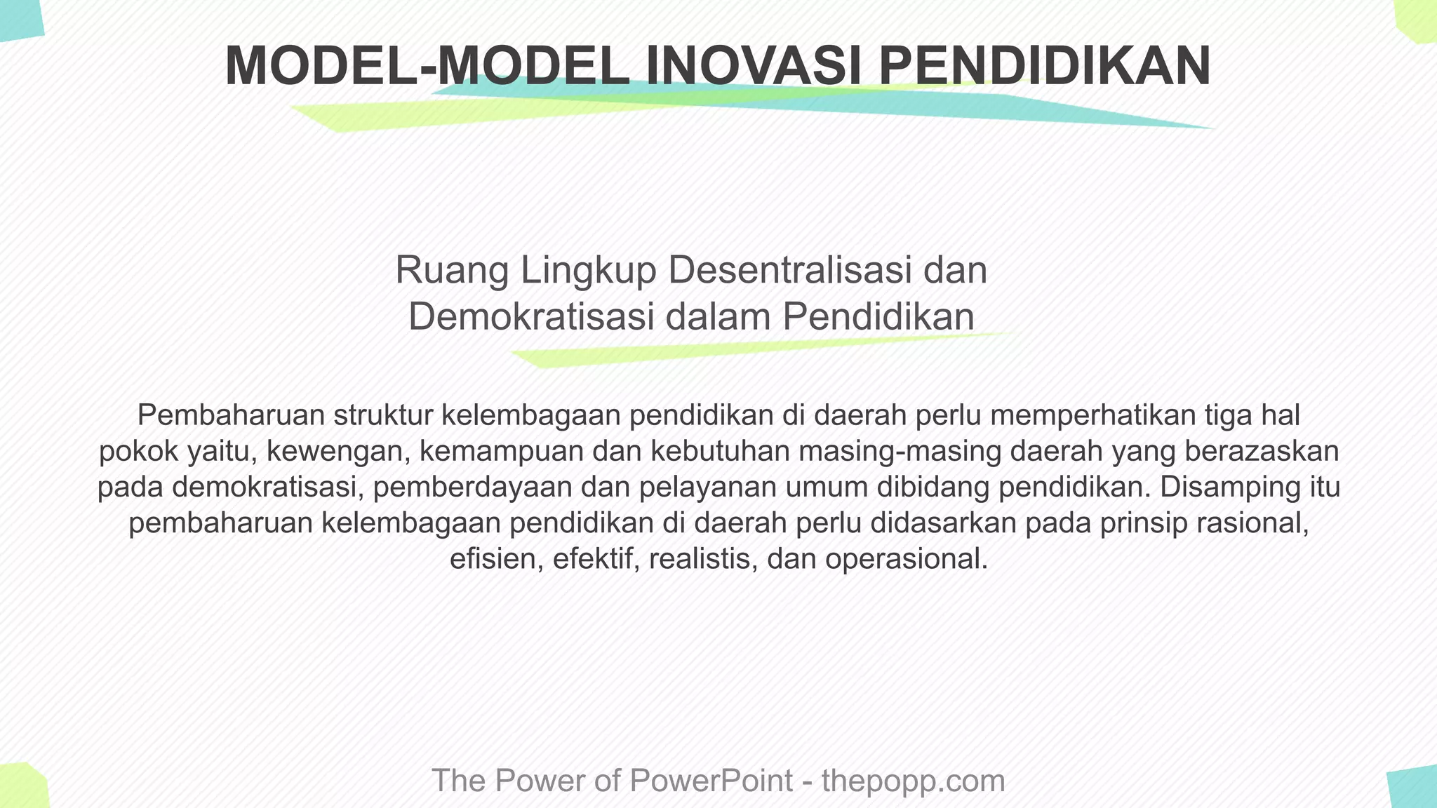 PPT INOVASI DAN REFORMASI PENDIDIKAN | PPTX