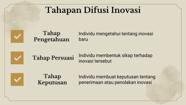 INOVASI DIFUSI dan ELEMEN ELEMENYA power point, ptt | PPTX