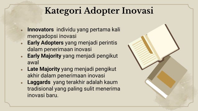 INOVASI DIFUSI dan ELEMEN ELEMENYA power point, ptt | PPTX