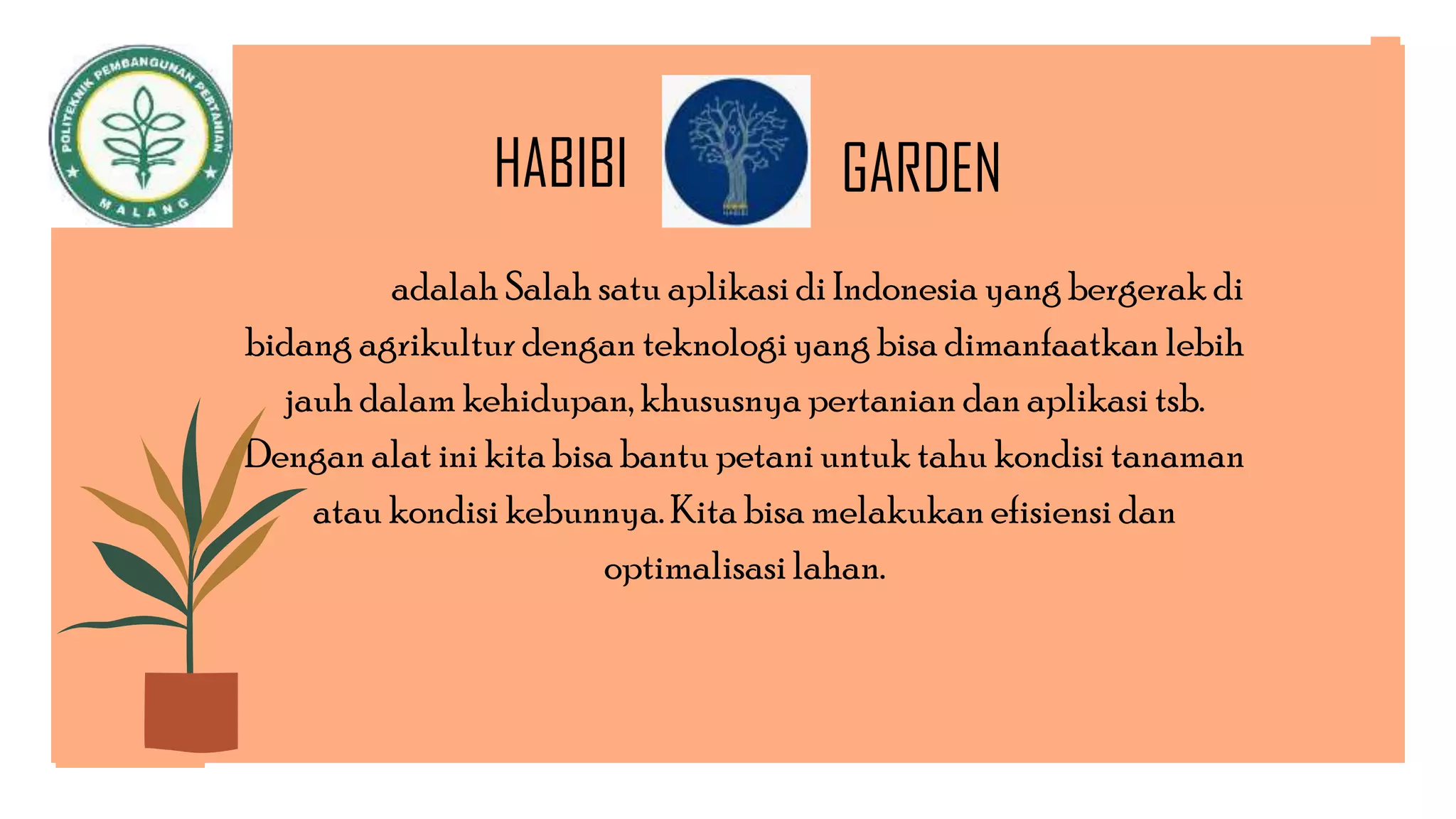 Inovasi pertanian berbasis aplikasi habibi garden | PPTX