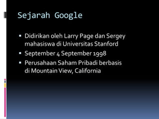 Inovasi Produk Google | PPTX