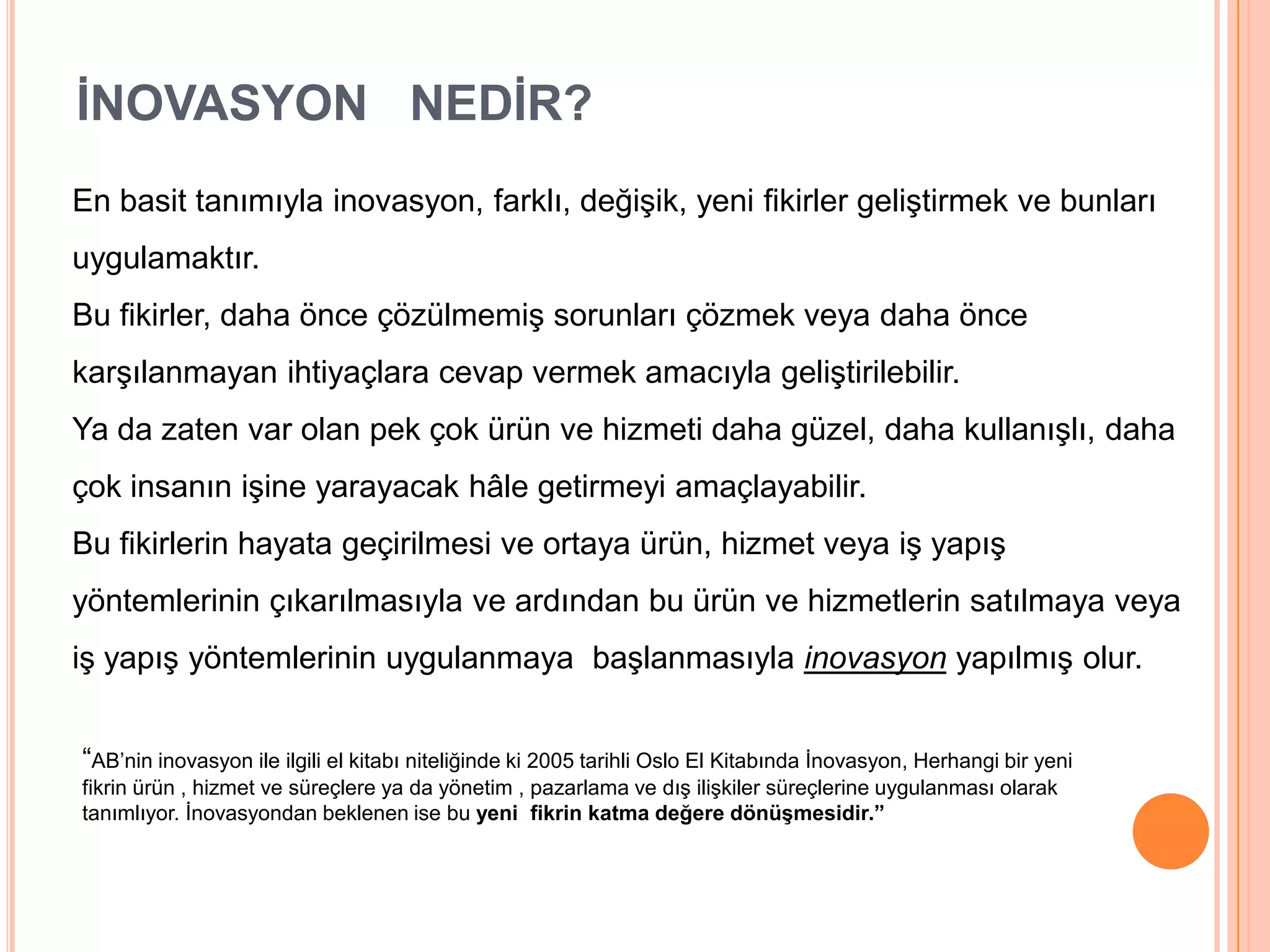 İnovasyon nedir.? | PPTX