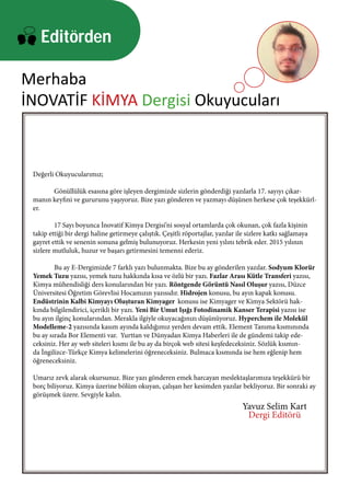 İnovatif Kimya Dergisi Sayı-17 | PDF