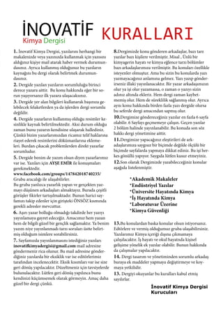 İnovatif Kimya Dergisi Sayı-5 | PDF