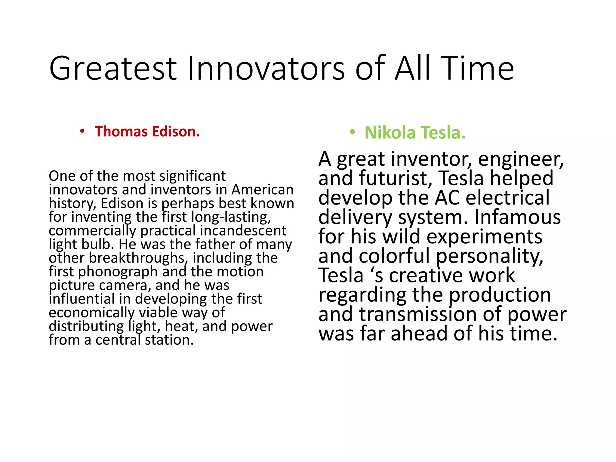 Innovation and Innovators | PPTX