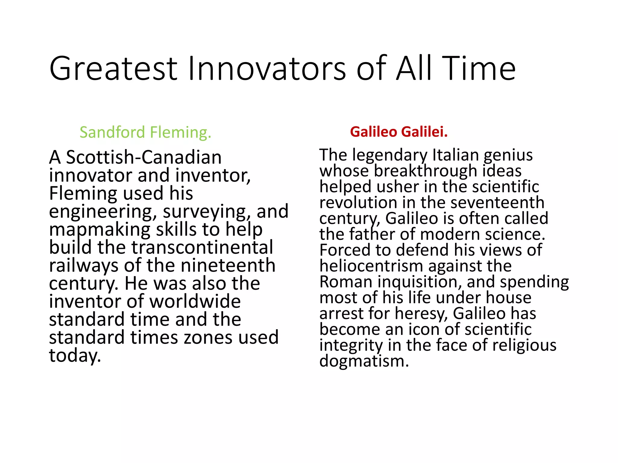 Innovation and Innovators | PPTX