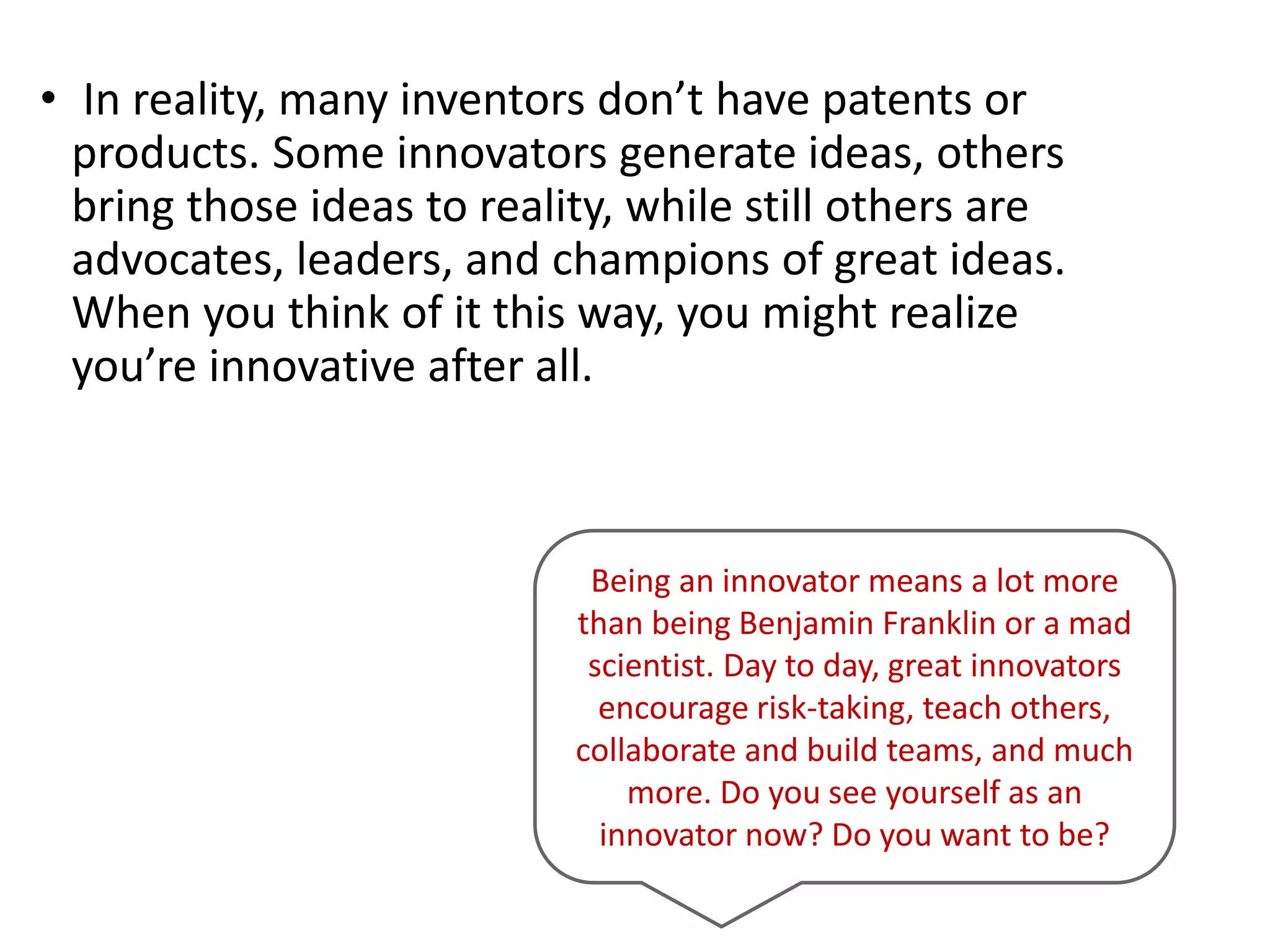 Innovation and Innovators | PPTX
