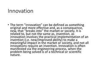 Innovation and Innovators | PPTX