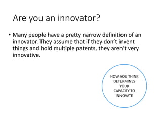 Innovation and Innovators | PPT