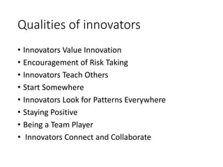 Innovation and Innovators | PPTX