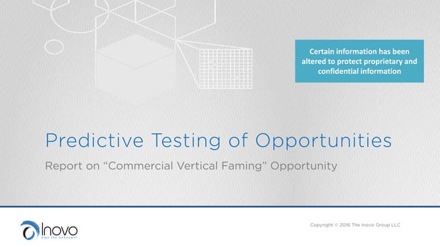 Predictive testing of opportunities example report | PPT