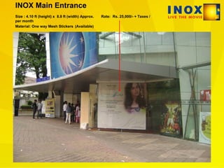 Inox movie India's favourite multiplex chain | PPT