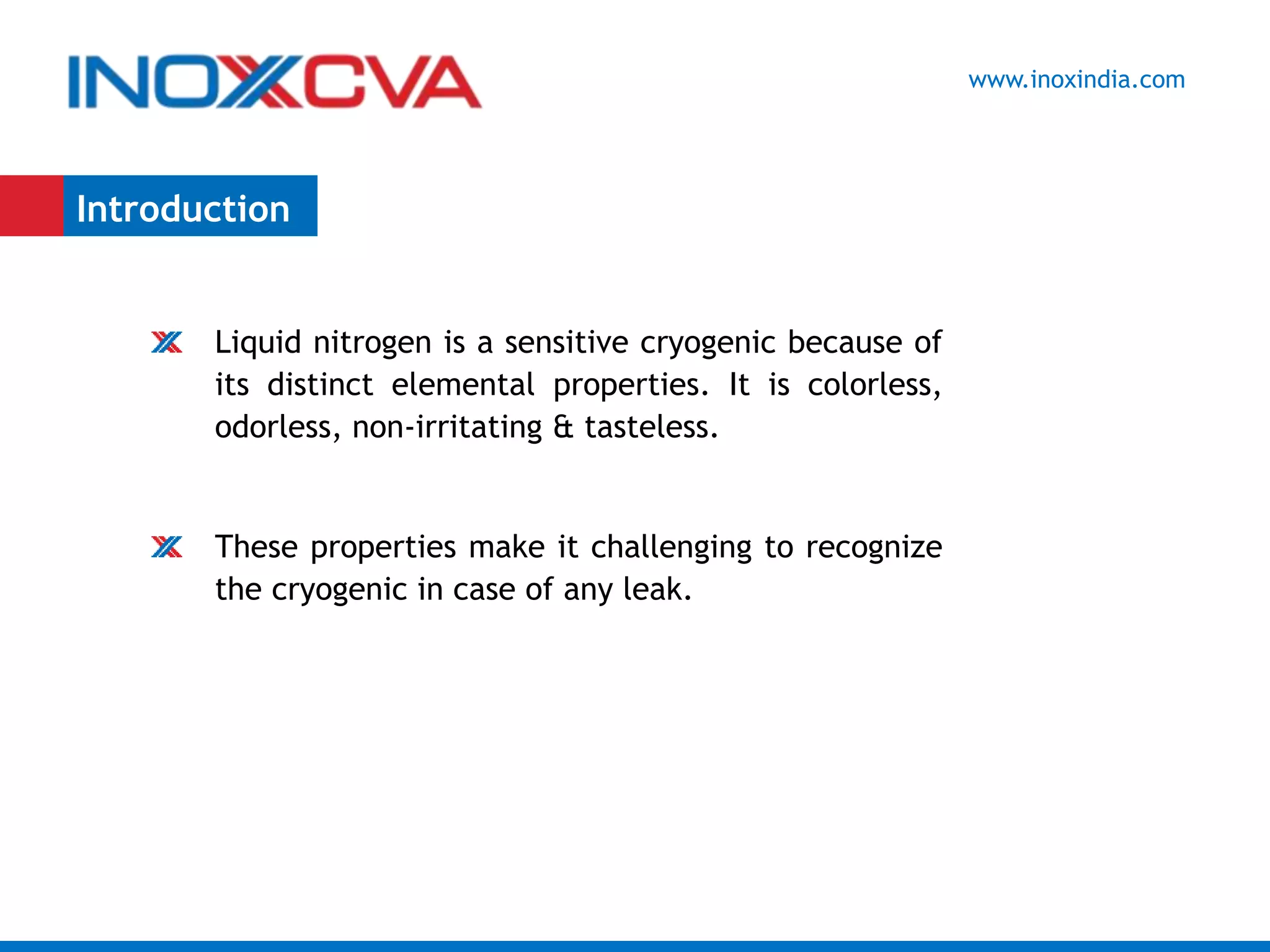 Safeguarding the properties of liquid nitrogen in Liquid Nitrogen ...
