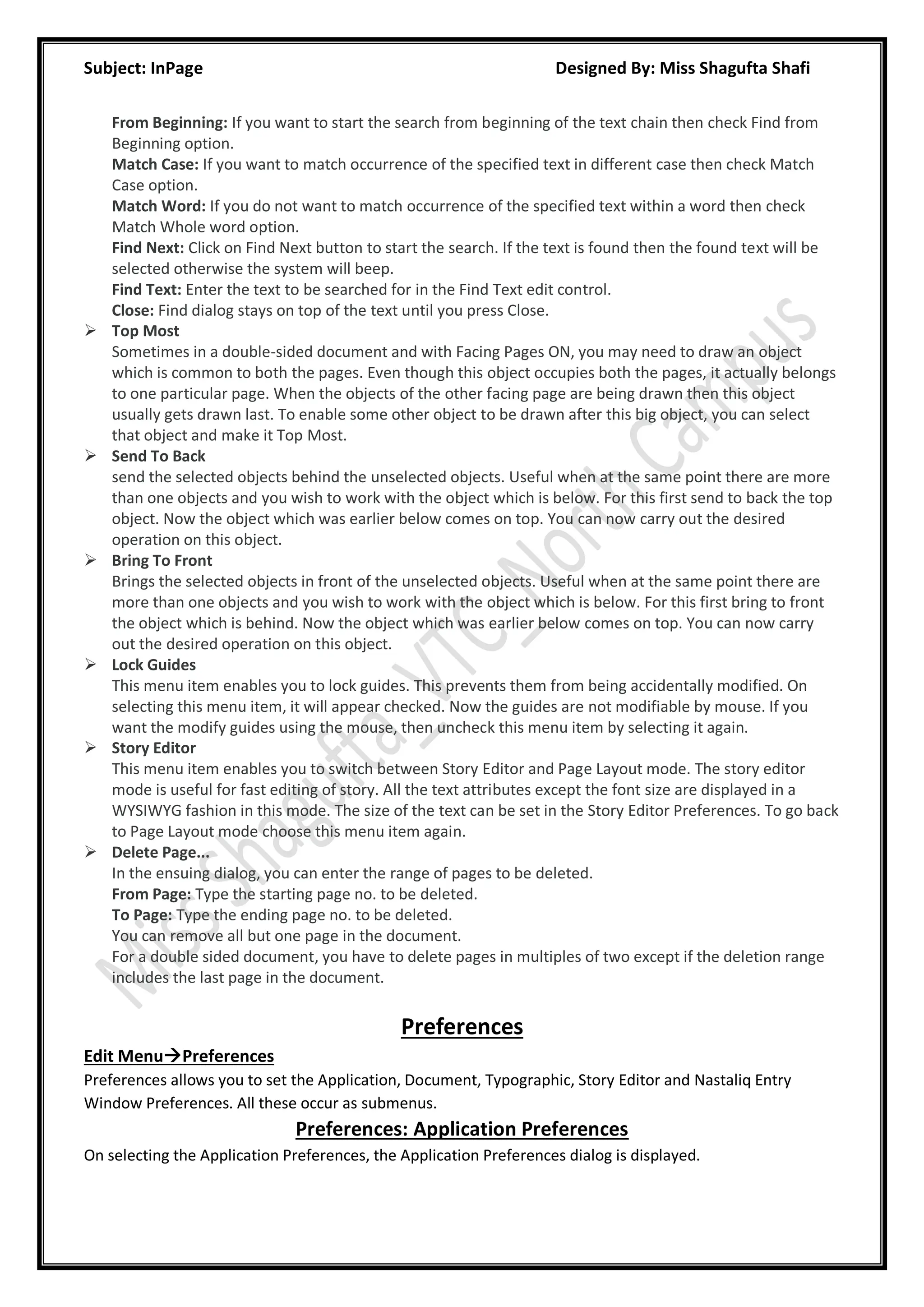 InPage Shortcut Keys & Concise Guide.pdf