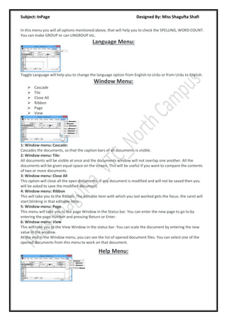 InPage Shortcut Keys & Concise Guide.pdf