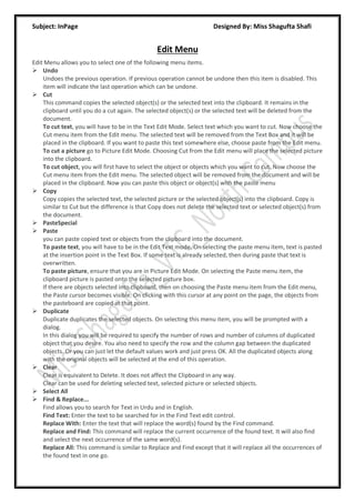 InPage Shortcut Keys & Concise Guide.pdf