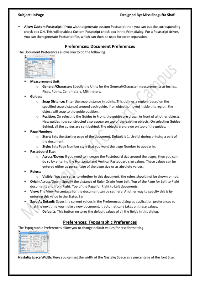 InPage Shortcut Keys & Concise Guide.pdf