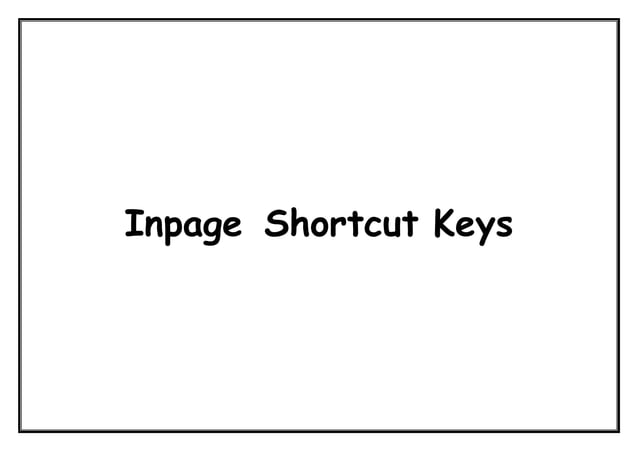 InPage Shortcut Keys & Concise Guide.pdf