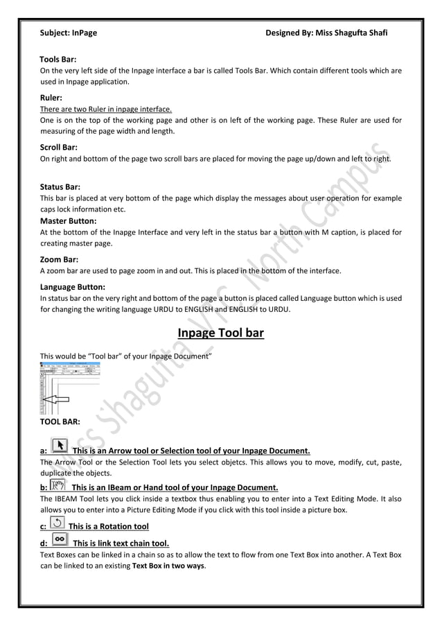 InPage Shortcut Keys & Concise Guide.pdf
