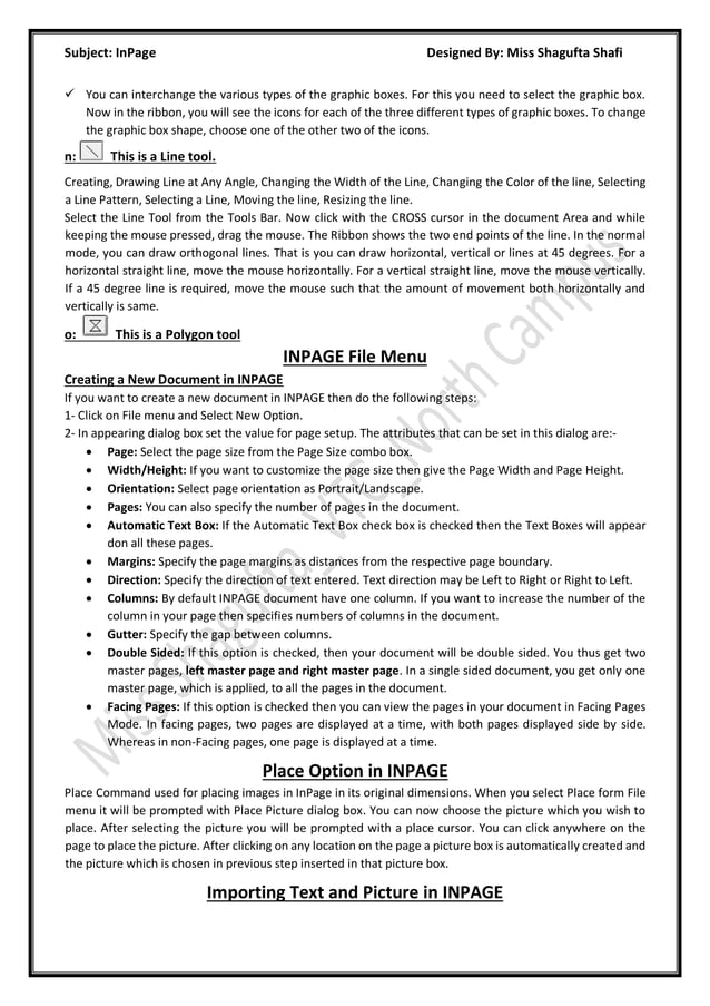 InPage Shortcut Keys & Concise Guide.pdf
