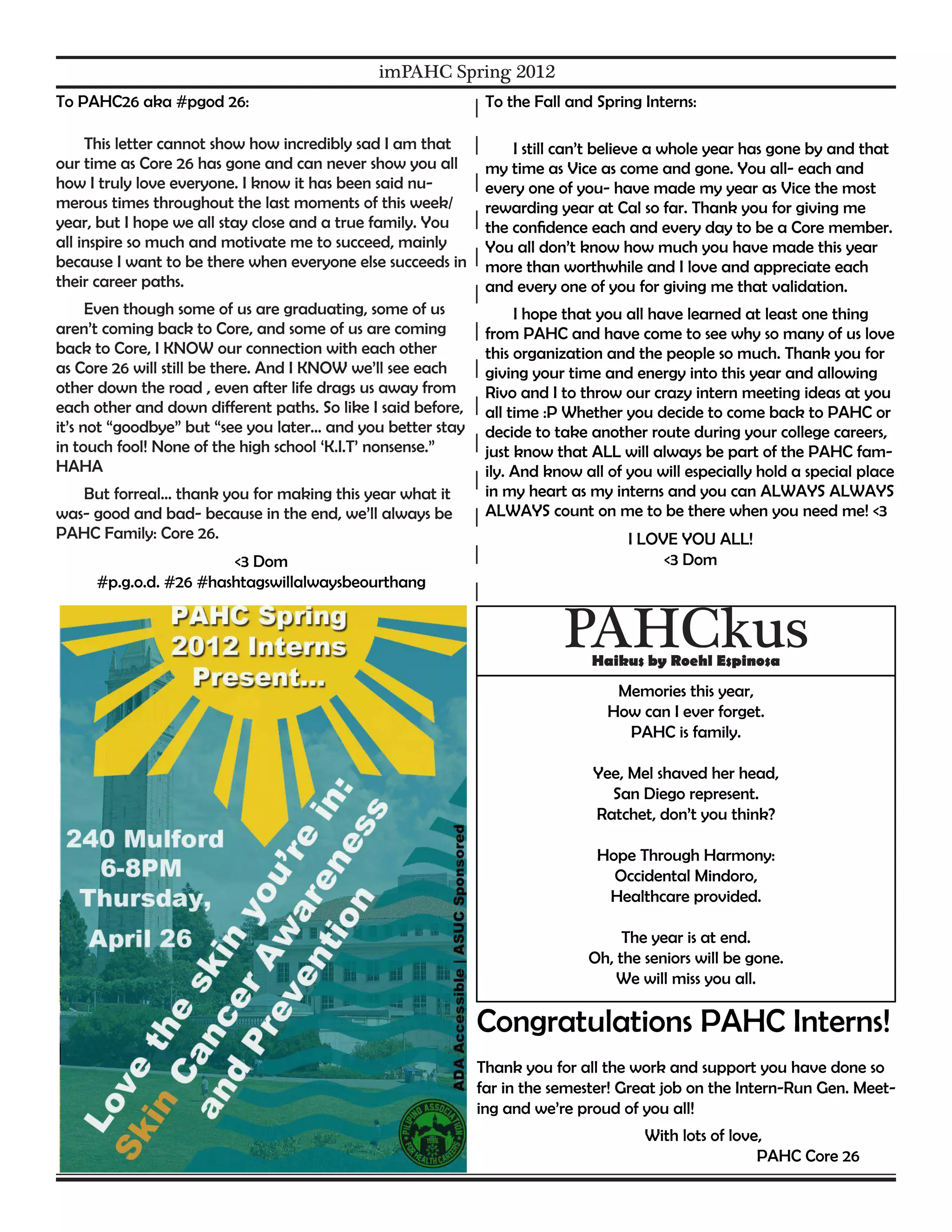 In pahc spring 2012 final with spreads | PDF
