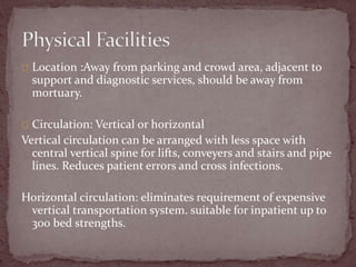 Inpatient Services- Introduction, Planning and Designing | PPTX