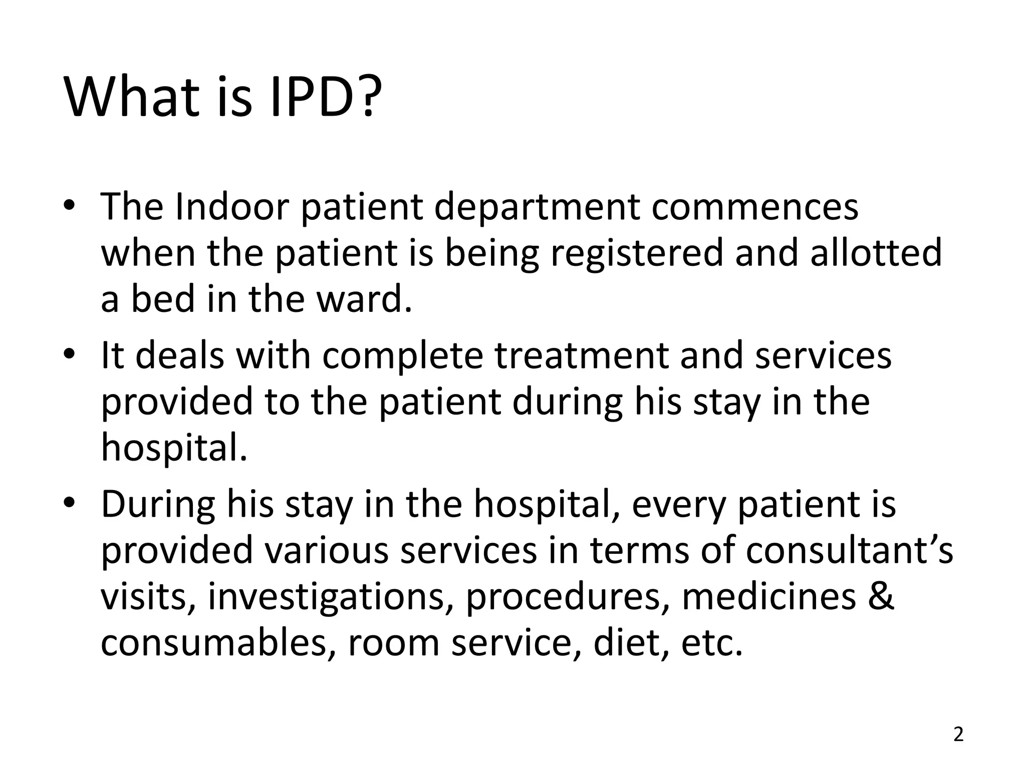 In patient department | PPTX